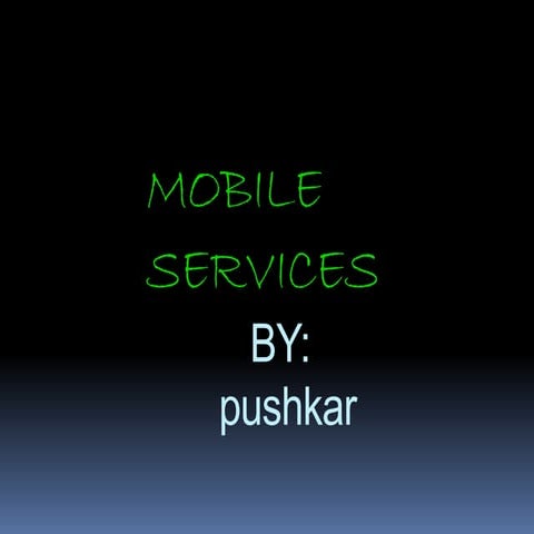 Mobile services | PPT