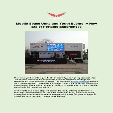 Mobile Space Unit by Sinoswan | Flexible Modular Solutions | PDF