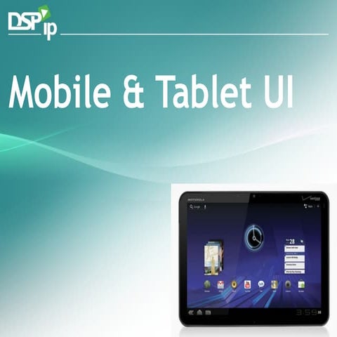 UI - Mobile and Tablet | PPT