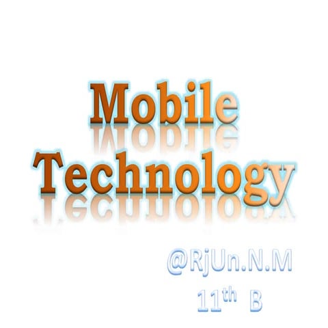 Mobile technology | PPT