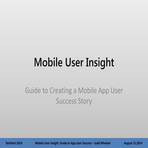 Mobile app user insight | PPT
