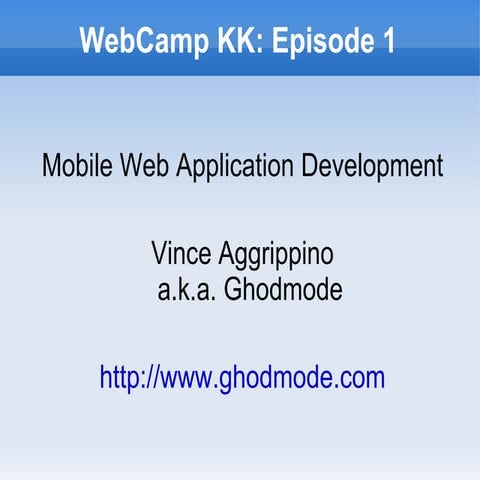 Mobile Web Application Development Ppt 5682