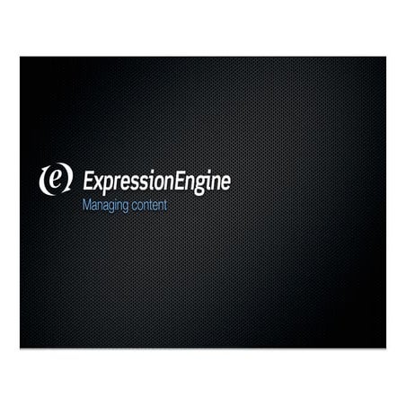 Expression Engine at Mobile Webcamp Hasselt | PDF