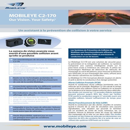 Mobileye C2 -170 Brochure | PDF