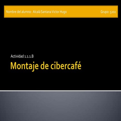 Mobiliario de ciber cafe | PPTX