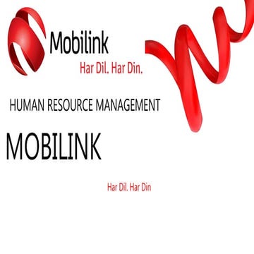 Human Resource Management (Mobilink) | PPTX