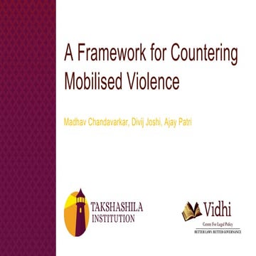 A Framework For Countering Mobilised Violence | PPTX