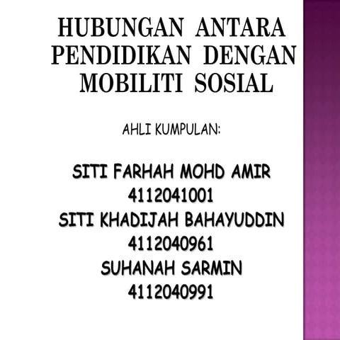 Mobiliti sosial.ppt 2003 | PPT