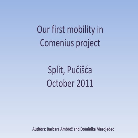 Our first mobility in Comenius project | PPTX