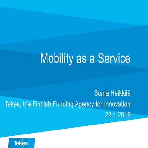 Mobility as a service heikkilä | PDF
