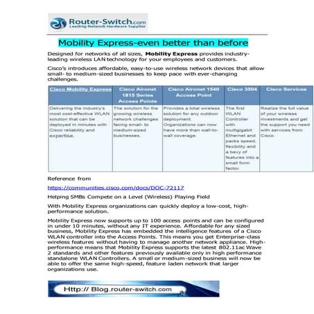 Mobility express even better than before | PDF