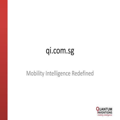 Mobility intelligence | PPTX