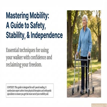 Mastering Mobility: A Guide to Safety, Stability, & Independence | PDF