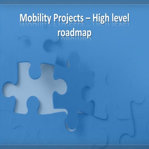 Mobility Projects - High level roadmap | PDF
