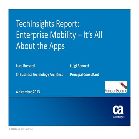 Enterprise Mobility it's all about the apps | PPT