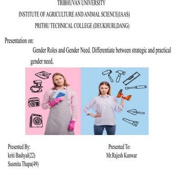 GENDER ROLES IN SOCIETY | PPTX