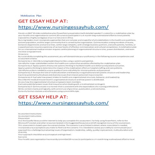 Mobilization plan | PDF