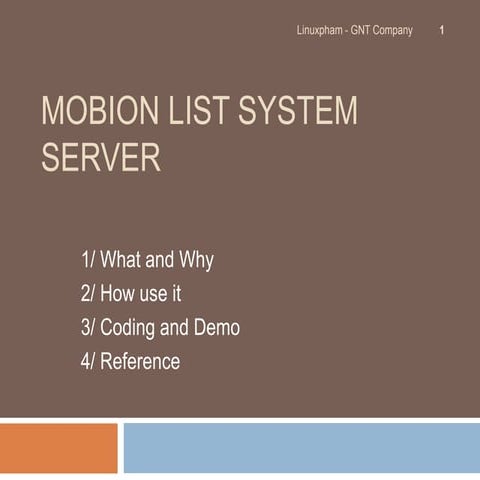 The list server | PPT