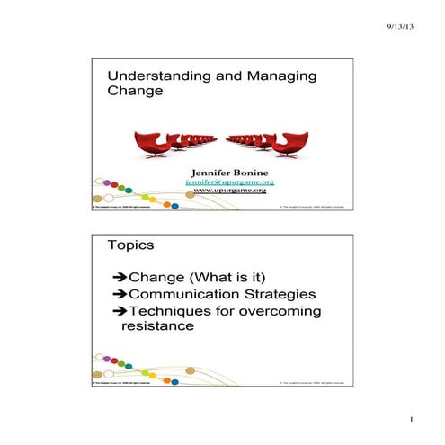Understanding and Managing Change | PDF