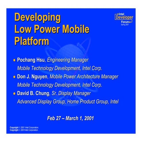Developing Low Power Mobile Platform | PDF | Internet of Things | Internet