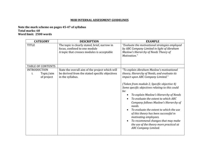Caribbean Studies Internal Assessment (Sample) | DOC