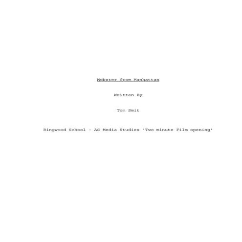 Mobster from Manhattan | PDF