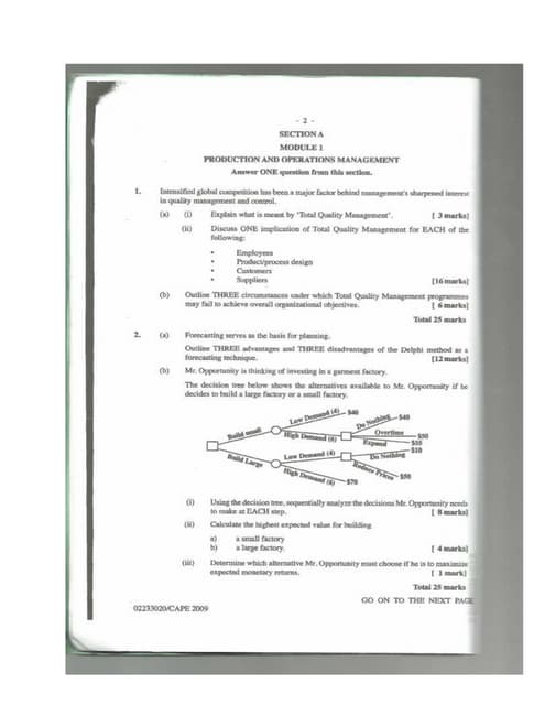 CAPE Computer Science Unit 1 Paper 1 - Practice Paper | PDF