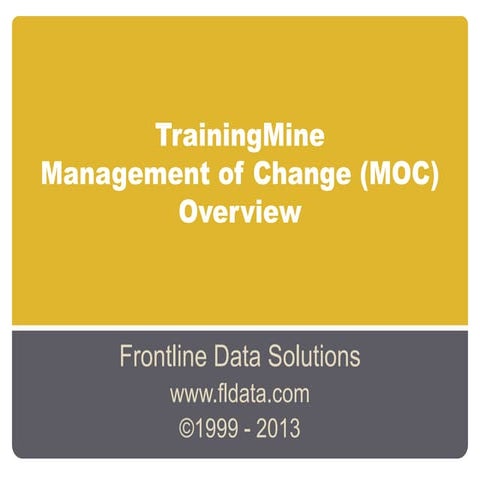 Management of Change (MOC) Concepts | PDF