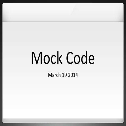 Mock Code blue 2014 for healthcare providers | PPT