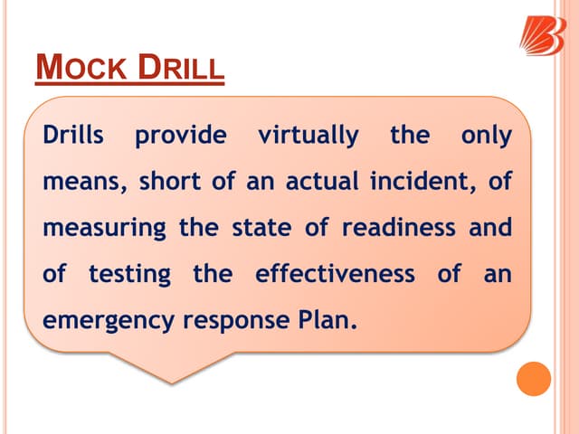 FIRE MOCK DRILL PPT