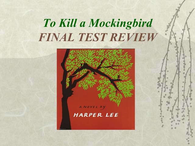 To kill a mockingbird | PPT
