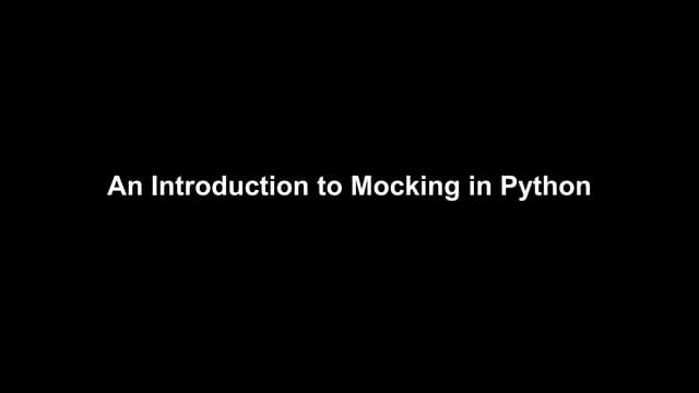 Mocking In Python Ppt 4631