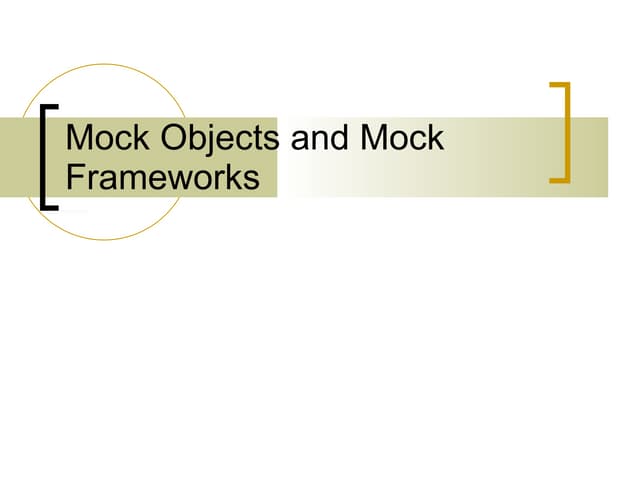 Mock Objects Presentation Ppt Computing Technology And Computing 1077