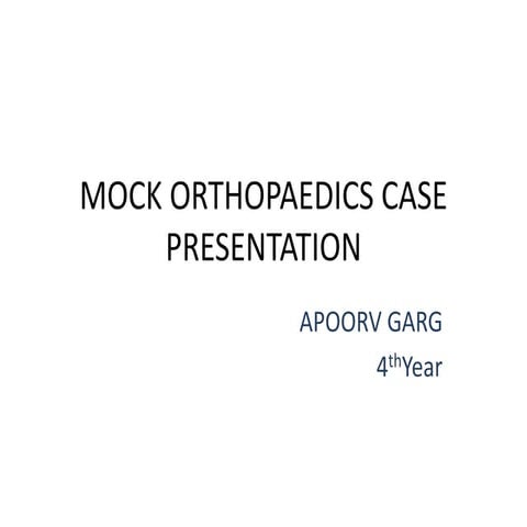 Physiotherapy Case presentation | PPTX