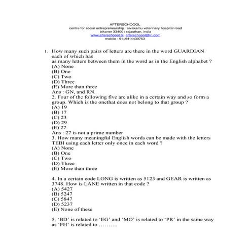 Pearl academy pg sample question paper | PDF