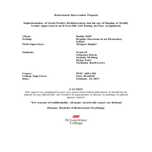 Mock program intervention | PDF