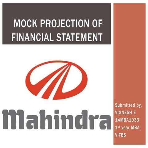 Mock projection of financial statement | PPTX