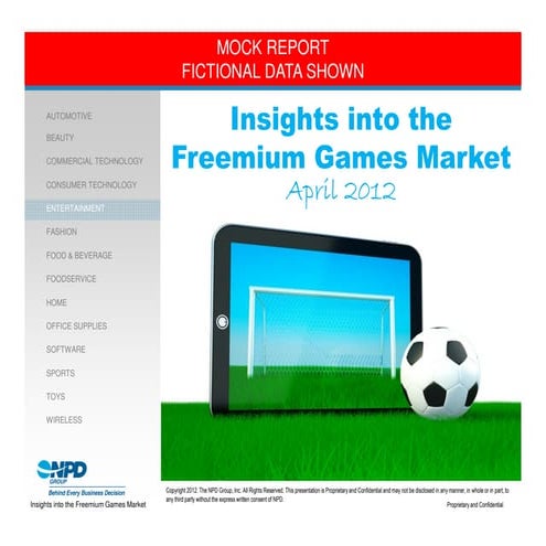 Mock Report Insights Into The Freemium Games Market | PPT