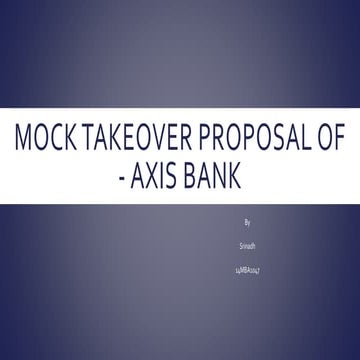 Mock projection of Axis Bank | PPTX
