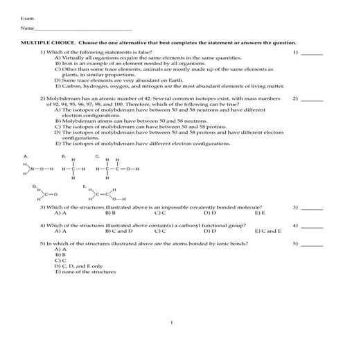 Mock test 1 uconn | PDF