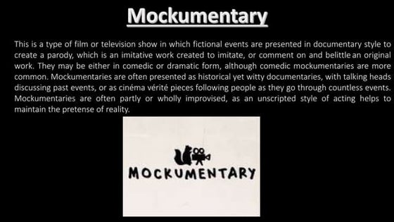 Mockumentary | PPTX