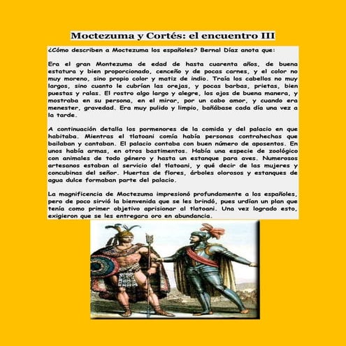Moctezuma y cortés iii | DOCX