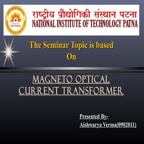 Magneto optic current transformer | PPT