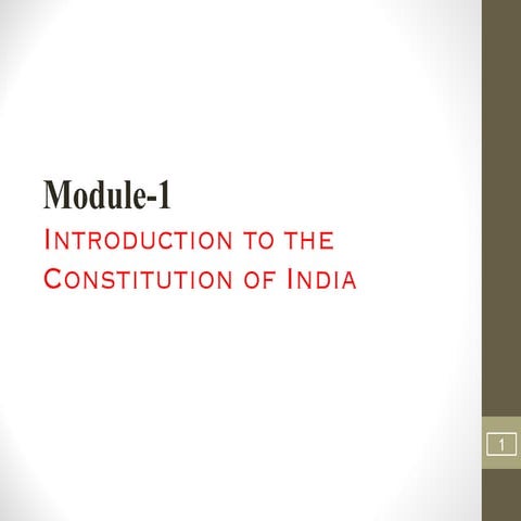 Constitution of India; Introduction to the Constitution of India; | PDF