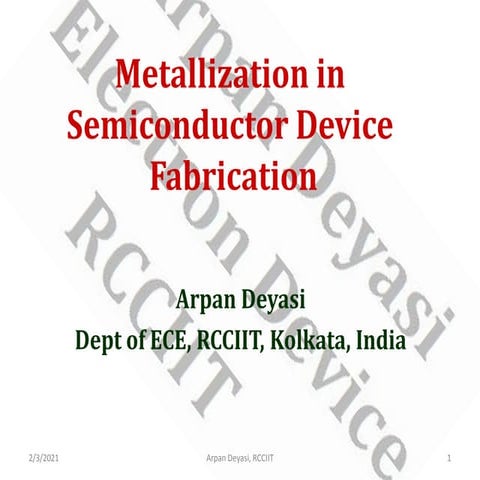 Metallization | PDF