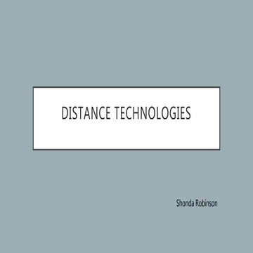 Distance Technologies | PPTX