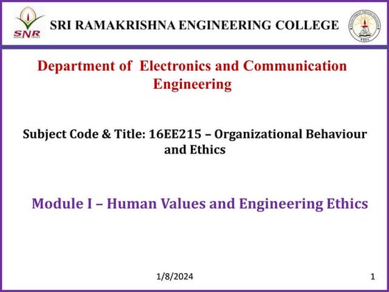 GE8076- PROFESSIONAL ETHICS IN ENGINEERING | PPT