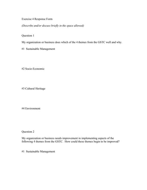 Mod 2 Exercise 5 Response Form | DOC