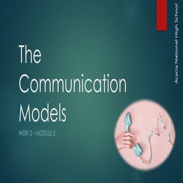 MOD2 WEEK2 the communication models.pptx