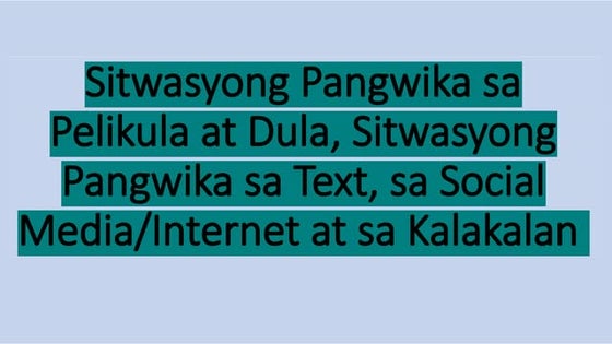 Iba’t ibang genre ng pelikula | PPT